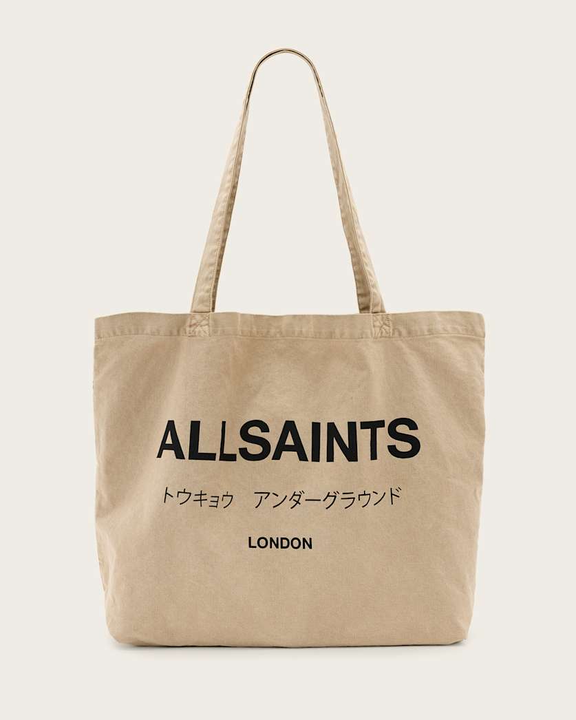 Underground Acid Wash Logo Tote Bag TOFFEE BROWN | ALLSAINTS